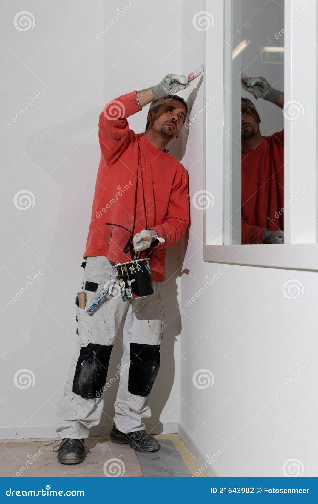 Painter at work stock photo. Image of contractor, building - 21643902