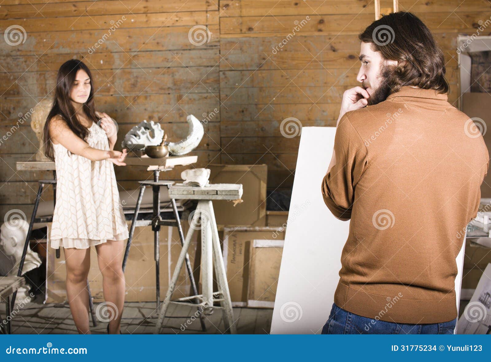 Painter at work stock photo. Image of brush, horizontal - 31775234