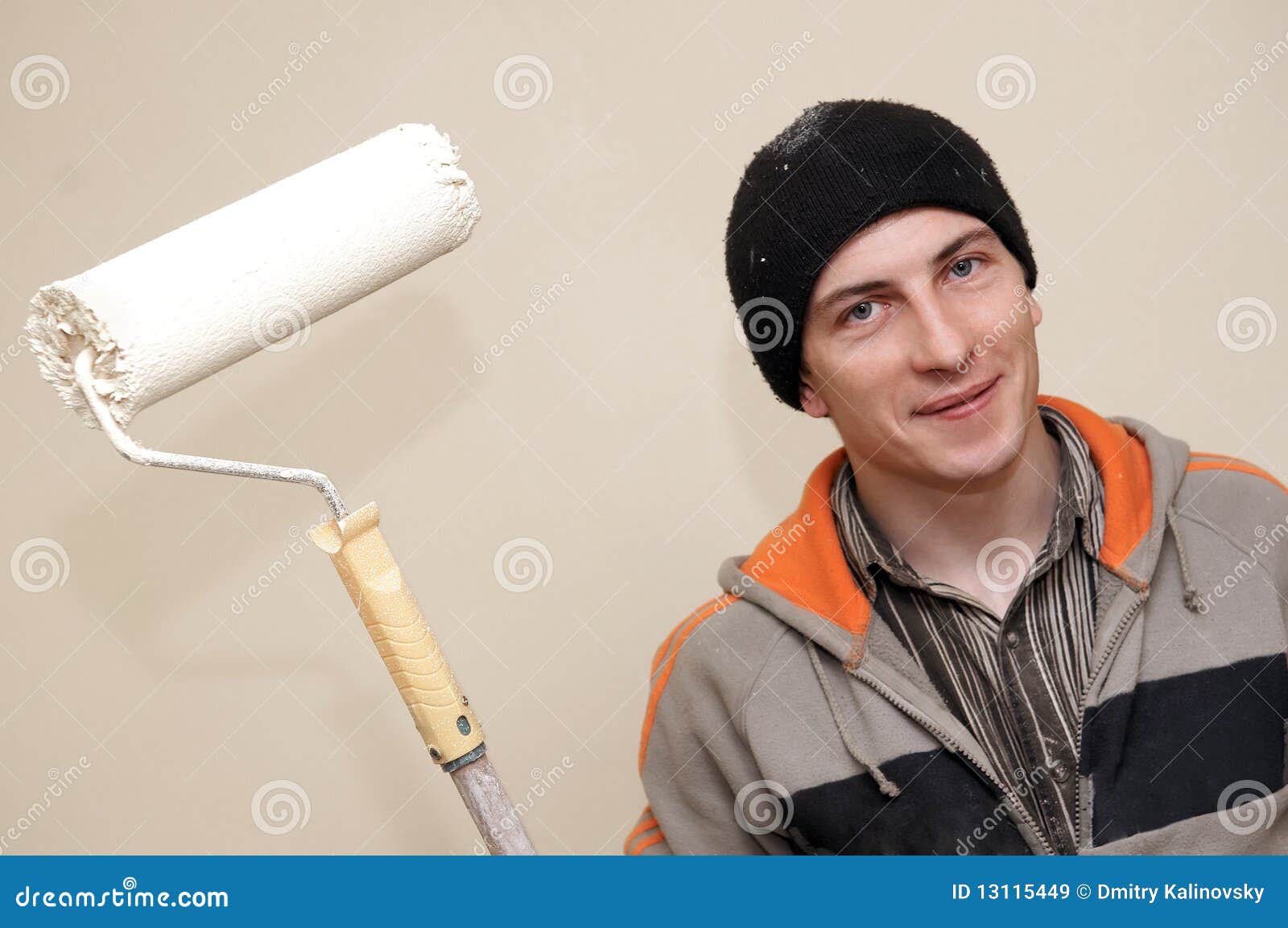 Painter worker decorator stock image. Image of hand, construction ...