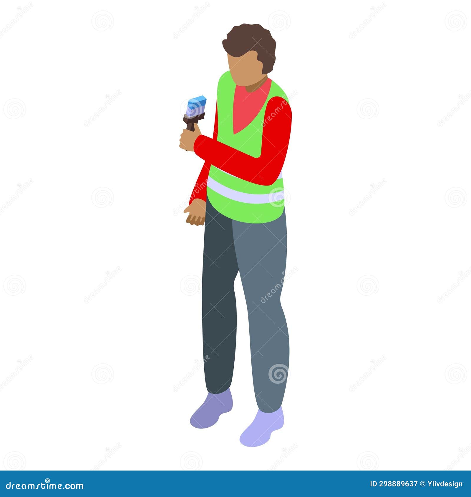 Painter Worker Icon Isometric Vector. Professional Decoration Work ...