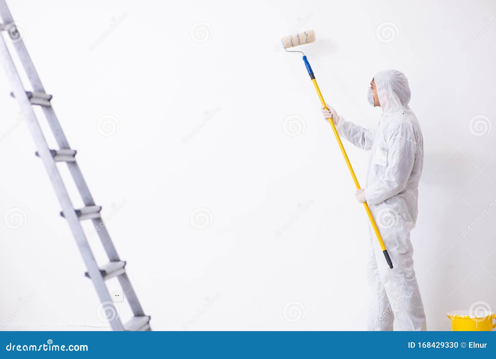 Painter Working at Construction Site Stock Photo - Image of good ...