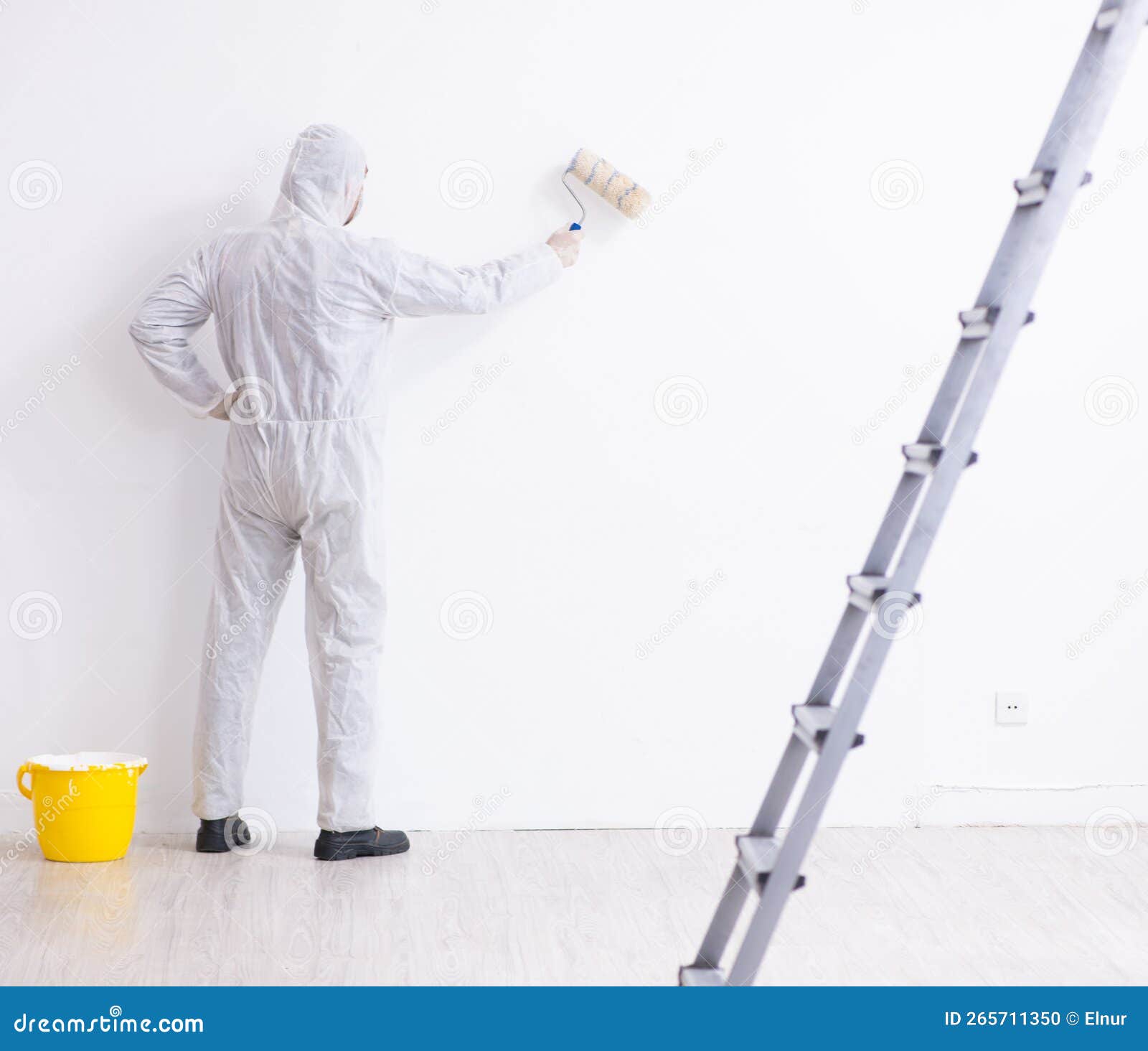 Painter Working at Construction Site Stock Photo - Image of development ...