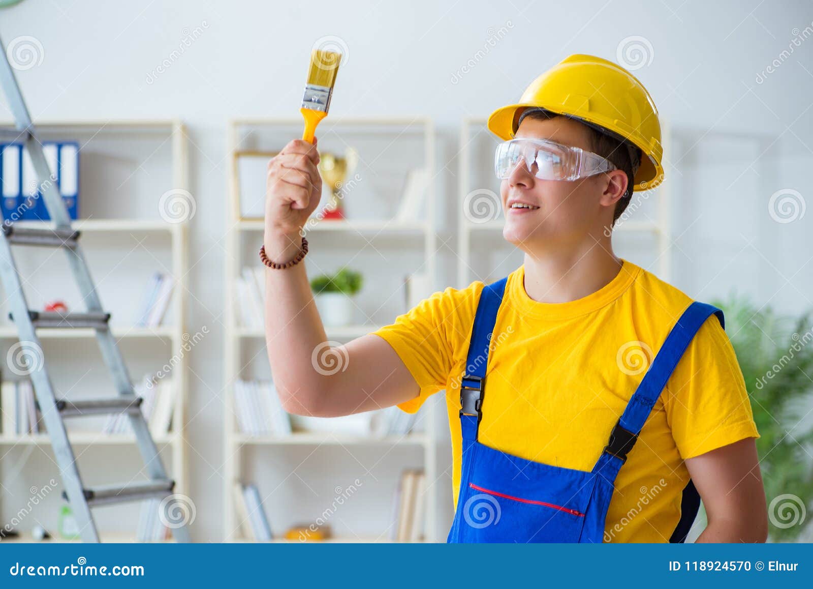 The Painter Working at Home in Refurbishment Project Stock Photo ... The Painter Working at Home in Refurbishment Project Stock Photo ...