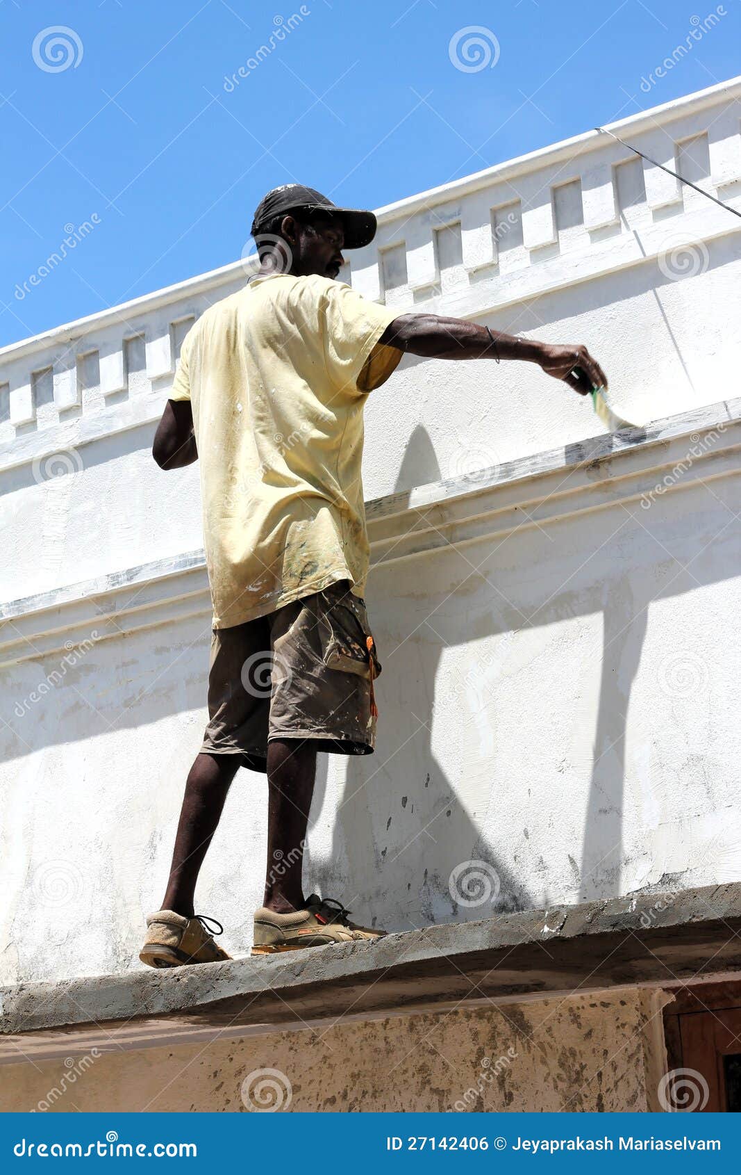 Painter Working Under Hot Sun Editorial Photo - Image of exterior ...