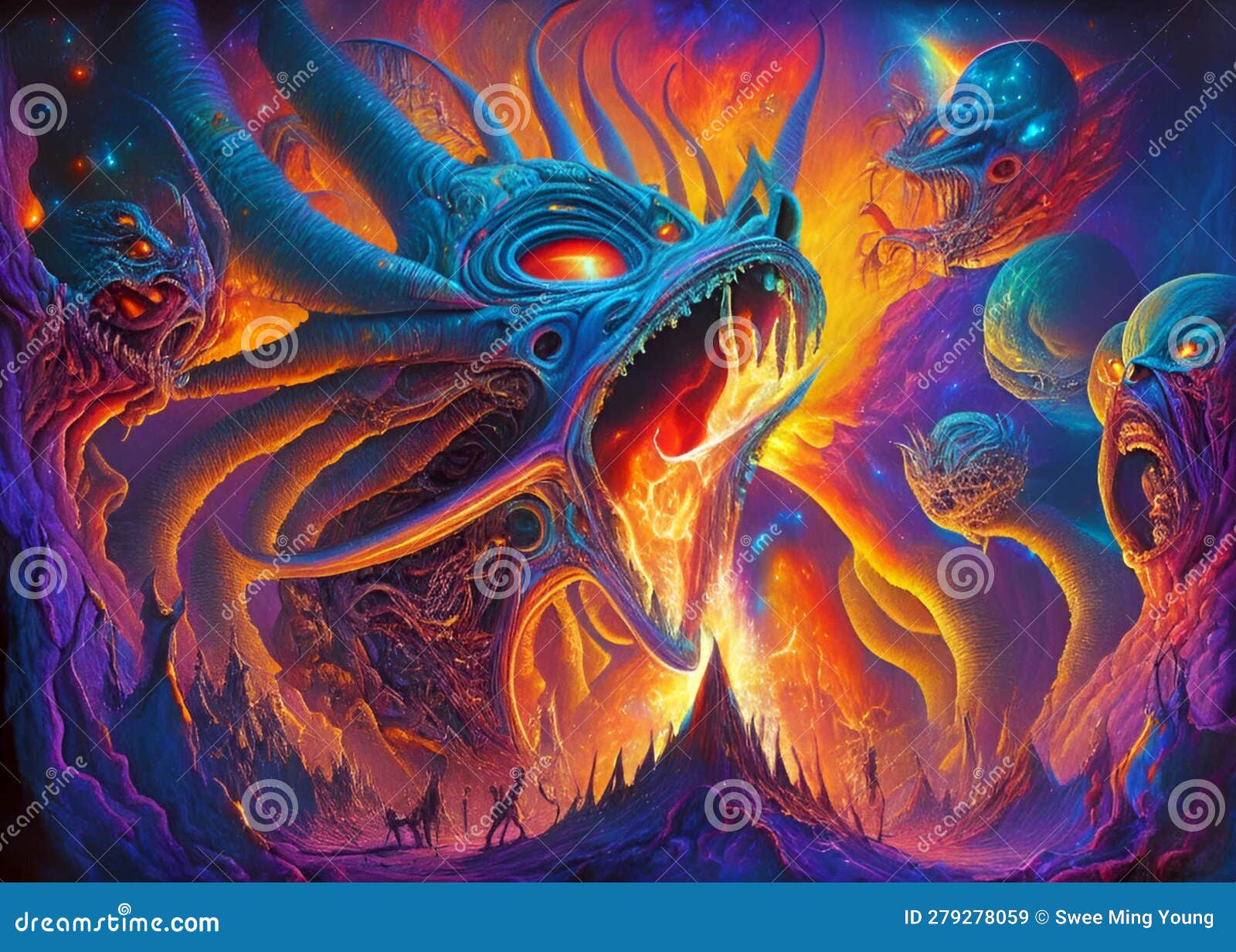 Painterly Image of the Petrifying Looks of the Scream Munch with Giger ...