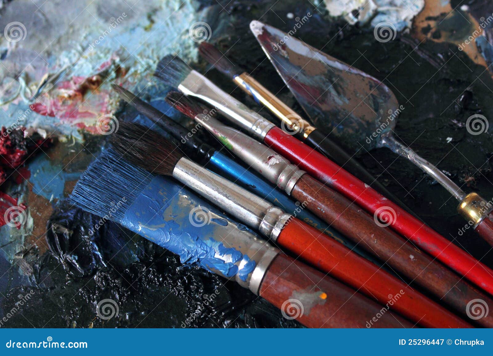 Painters tools stock image. Image of colorful, acrylic - 25296447