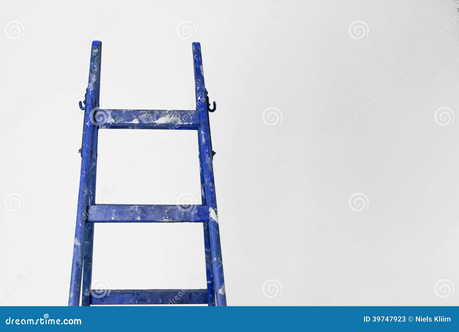 Painters wood ladder stock image. Image of stained, vintage - 39747923