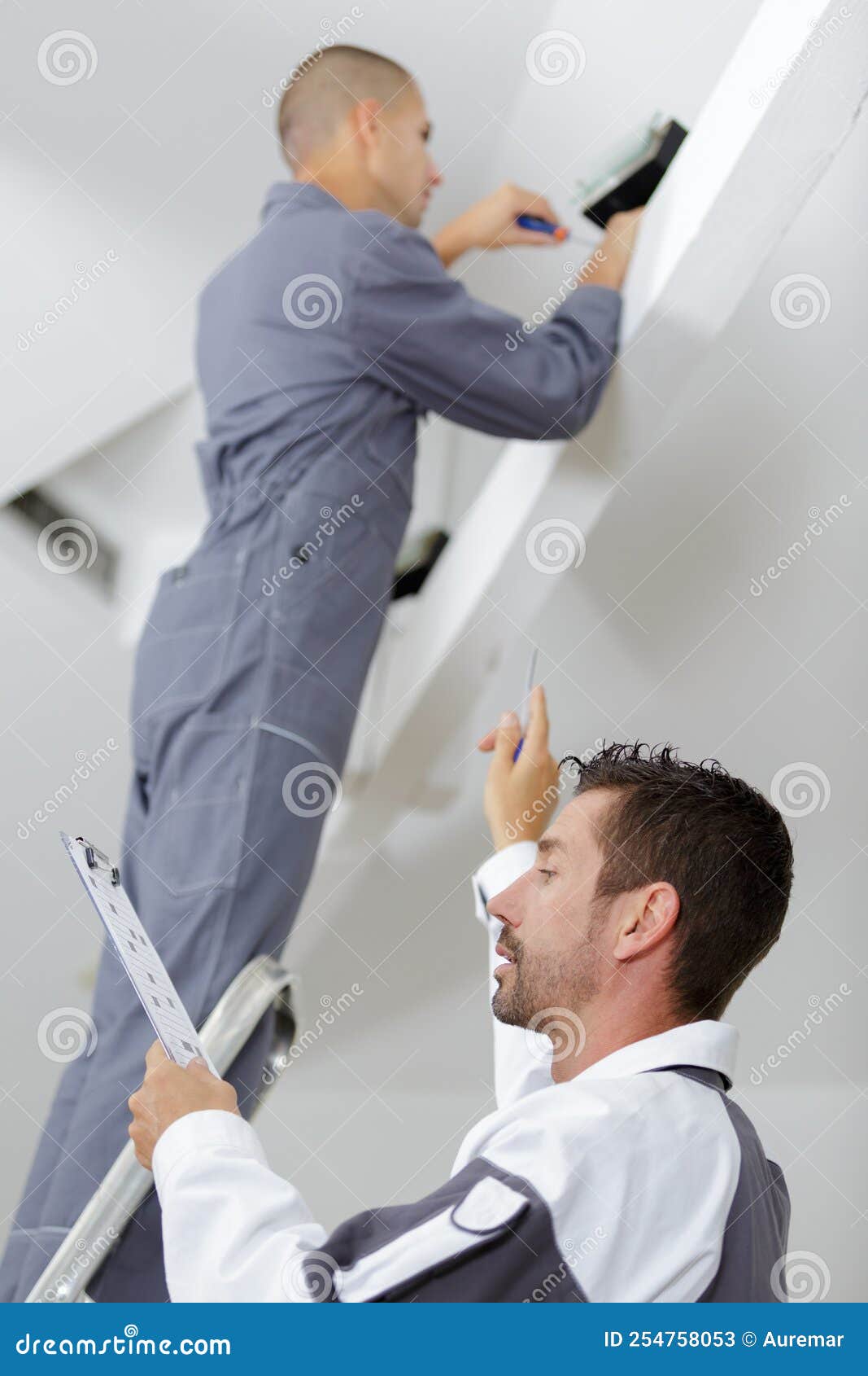 Painting Apprentice and Teacher Stock Image - Image of domestic ...