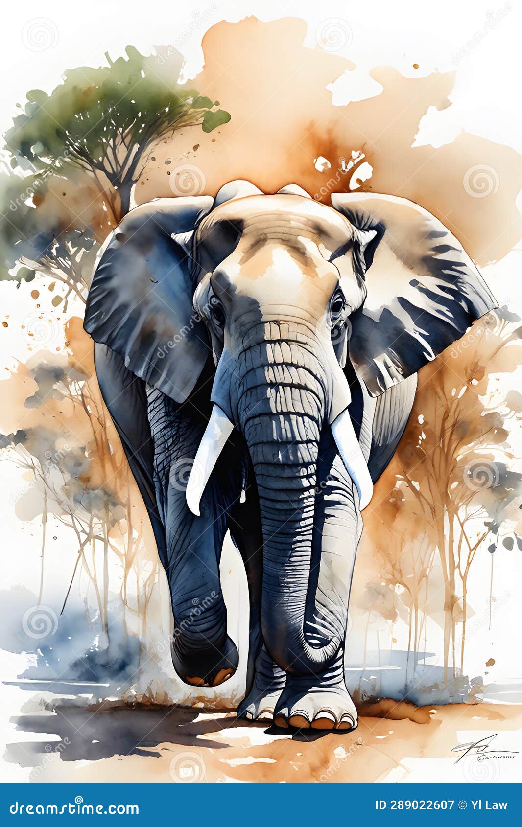 A Painting of Beautifl Spring Landscape, Fores Editorial Photography ...