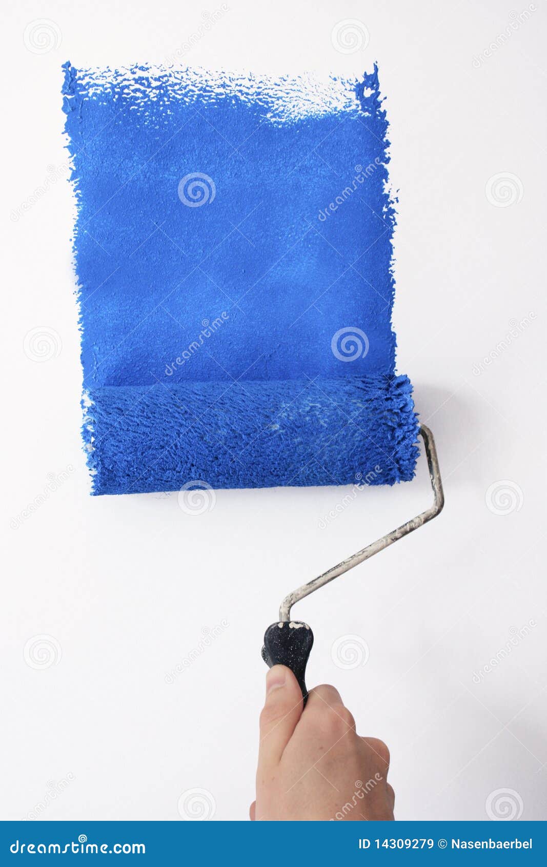 Painting blue stock image. Image of metal, hand, textile - 14309279