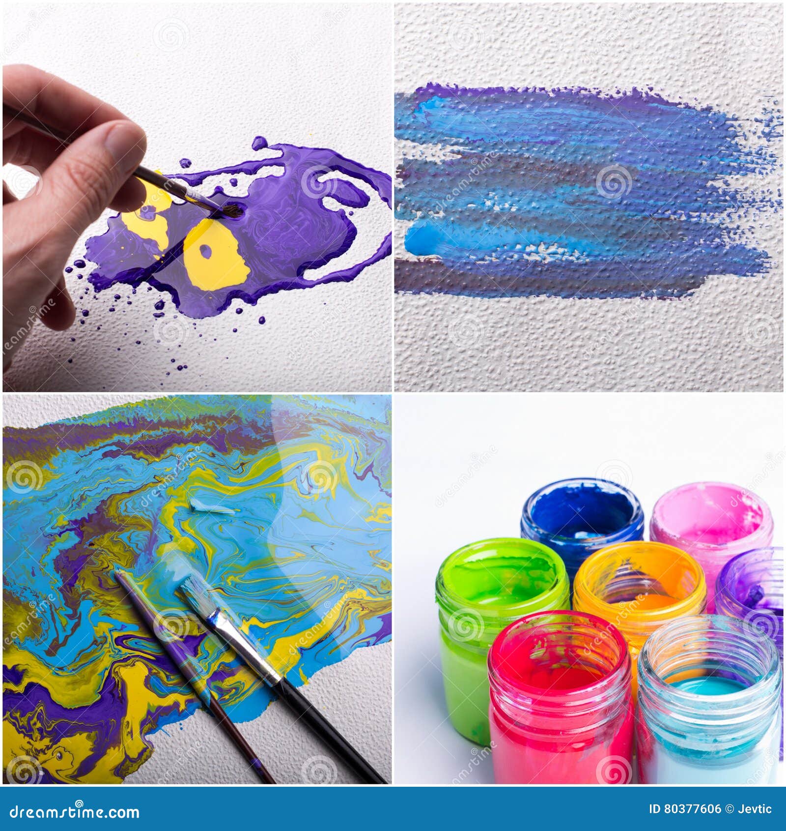Painting colors collage stock photo. Image of craft, palette - 80377606