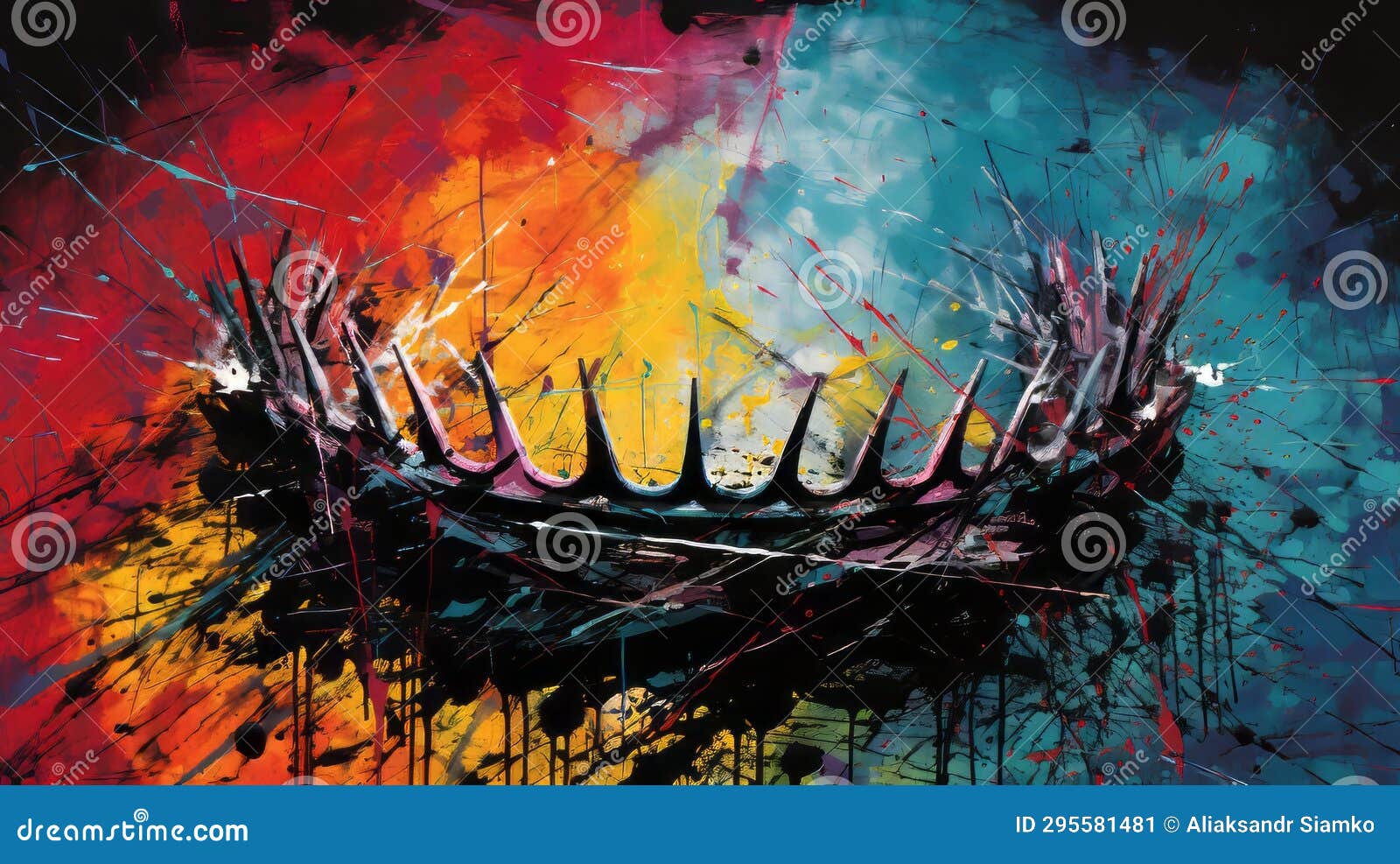 A painting of crown stock illustration. Illustration of drawing - 295581481
