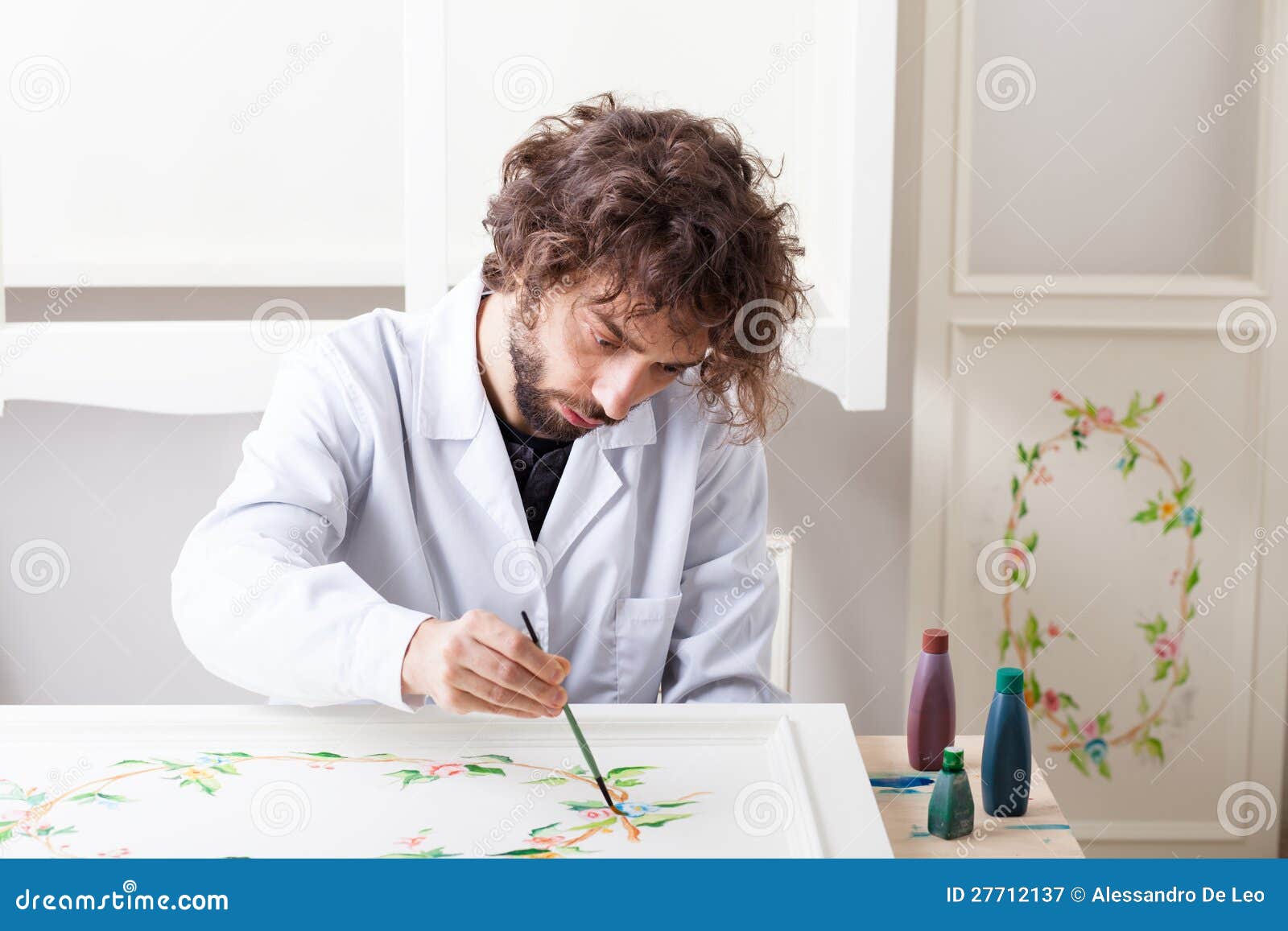 Painting Decorator stock image. Image of worker, serious - 27712137