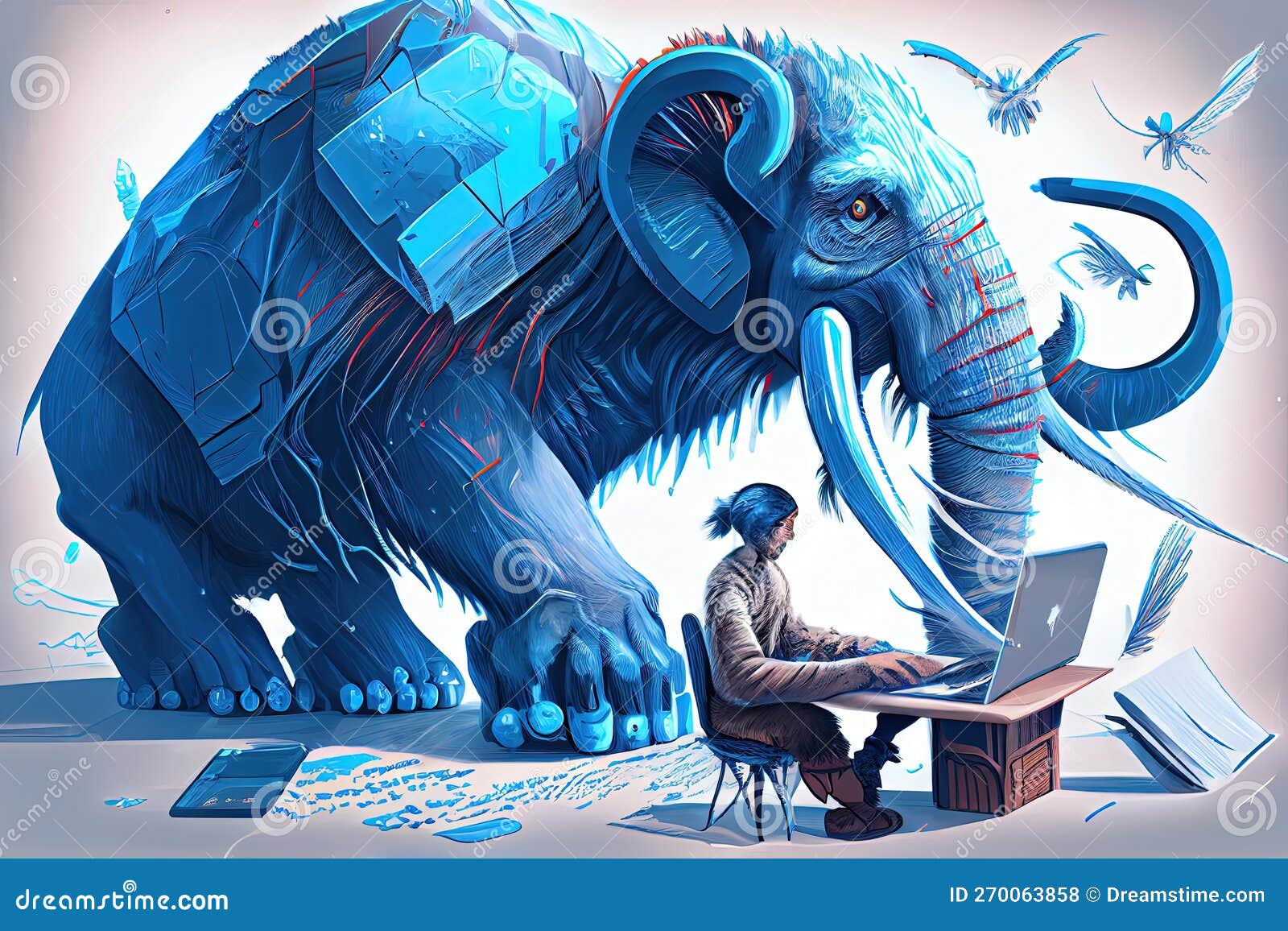 Evolution of it stock illustration. Illustration of automation - 270063858