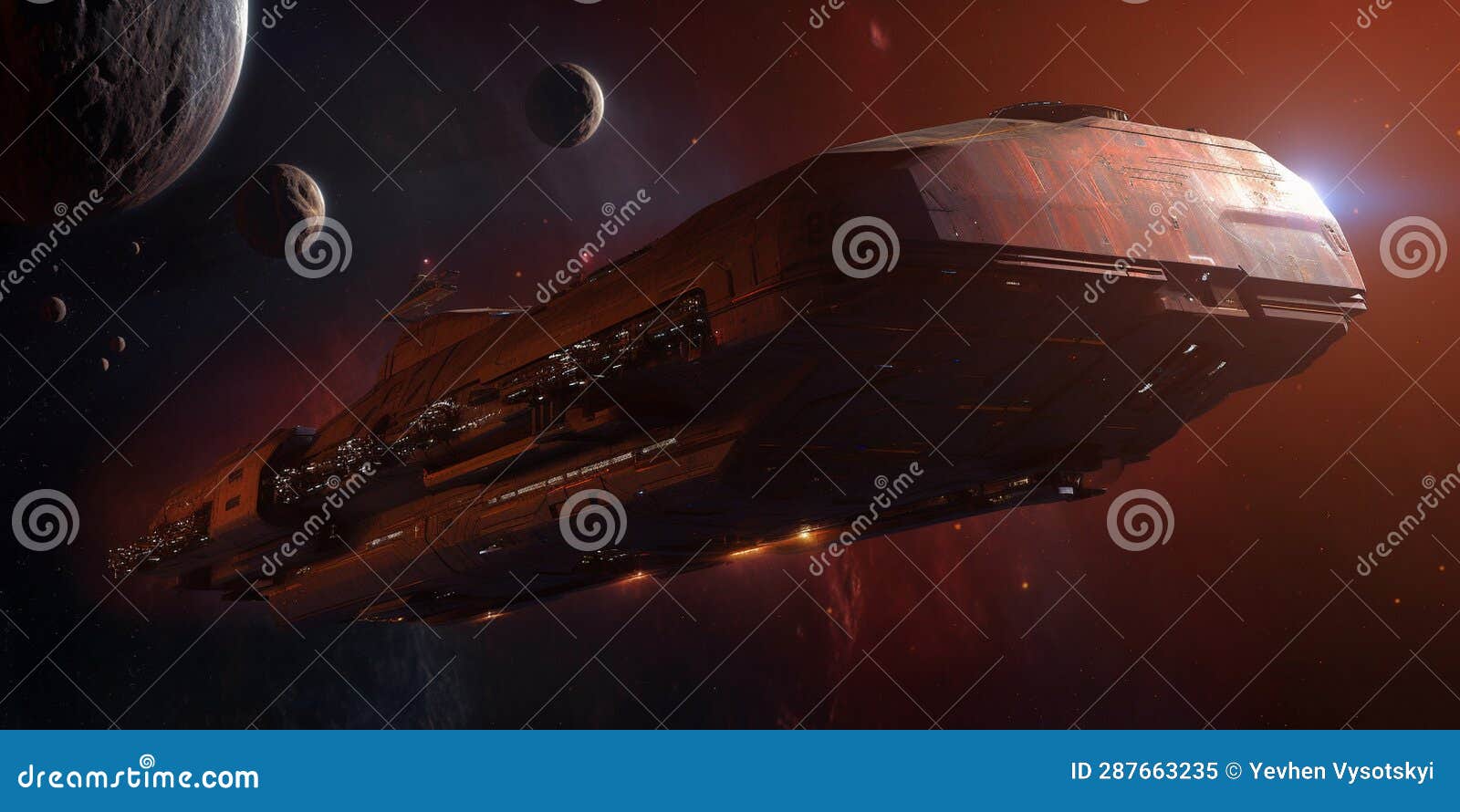 The Painting Depicts a Spaceship with an Unusual Shape. Ufo, Alien Ship ...