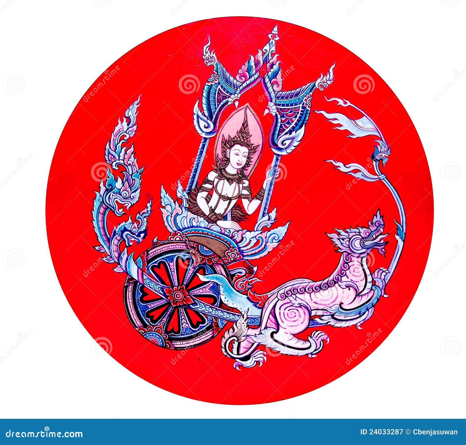 The Painting of deva stock image. Image of decorate, ancient - 24033287