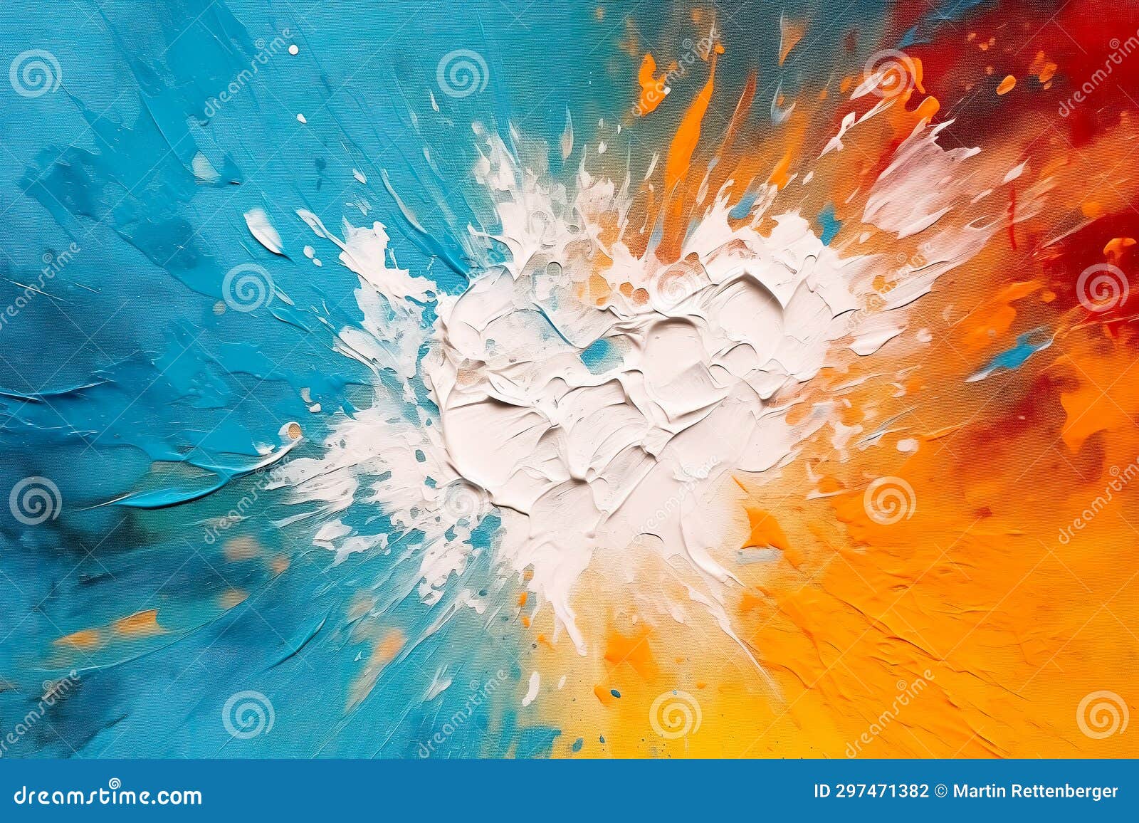 Painting Done with Warm and Cold Colors Stock Illustration ...