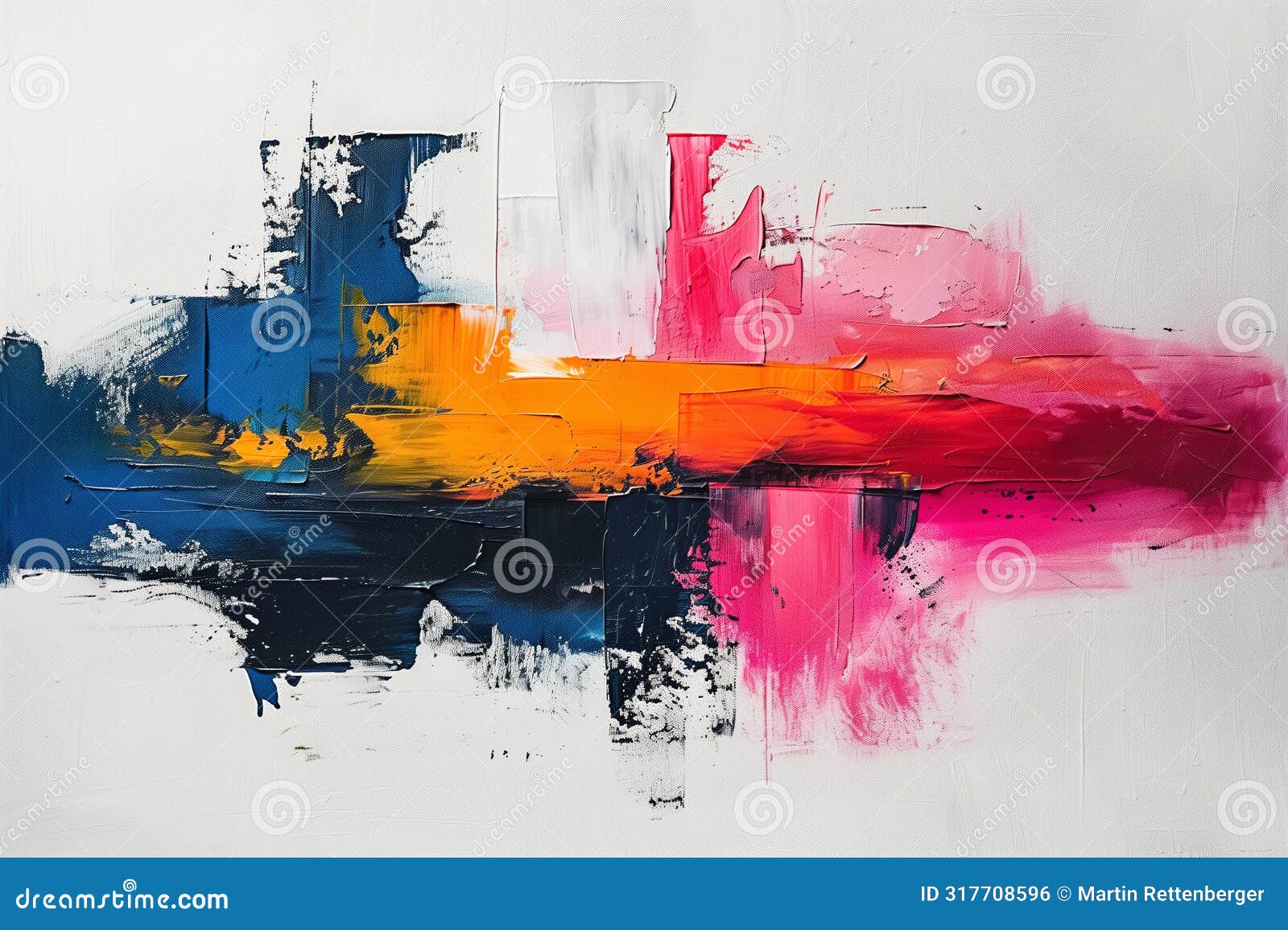 Painting Done with Warm and Cold Colors Stock Illustration ...