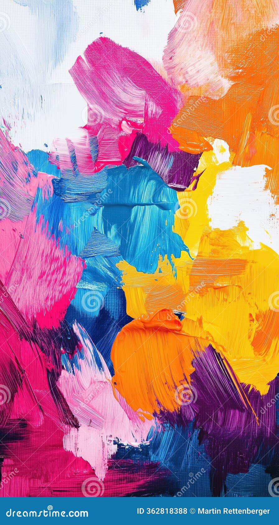 Painting Done with Warm and Cold Colors Stock Illustration ...