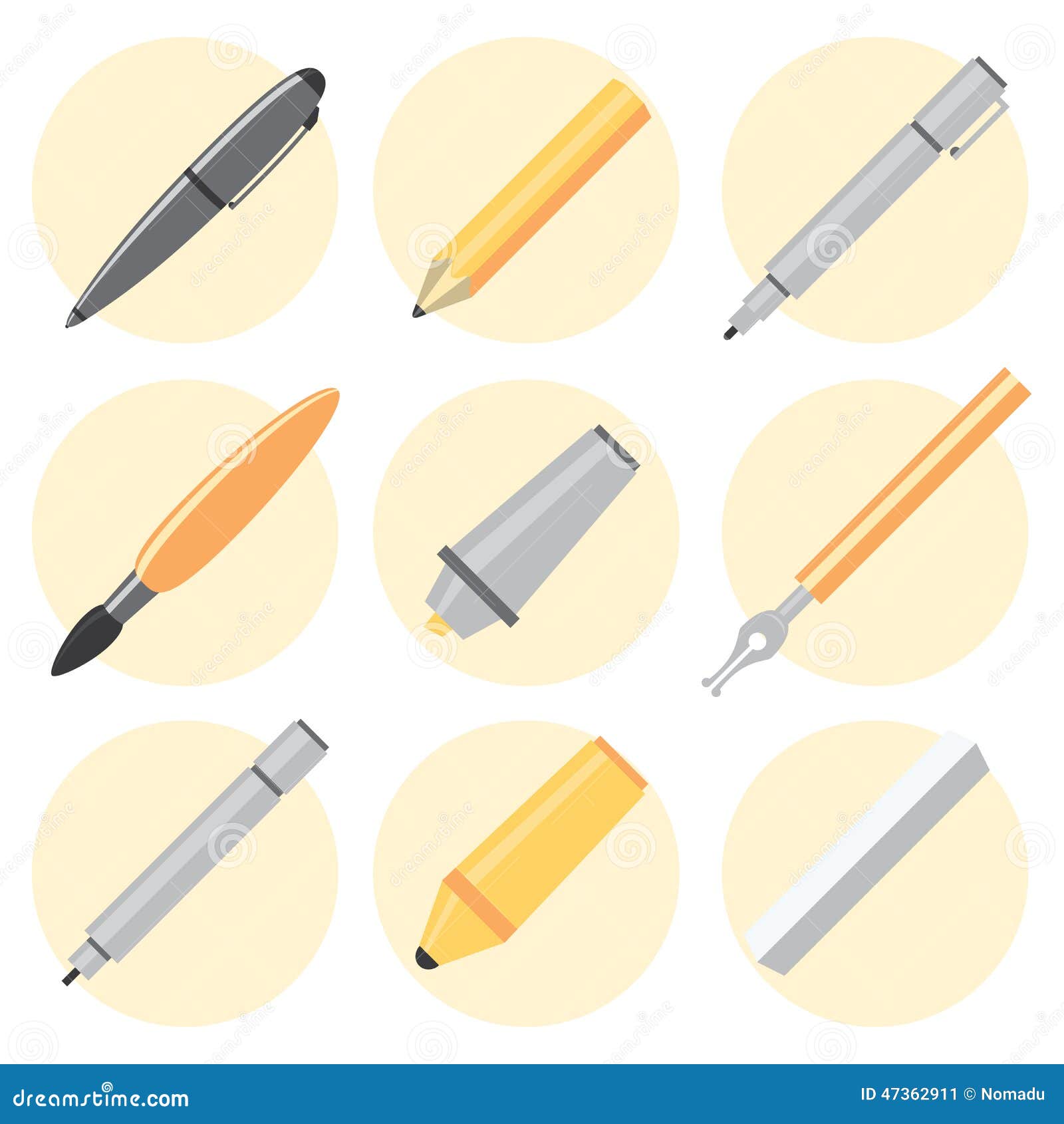 Painting and Drawing Instruments Set Stock Vector - Illustration of ...