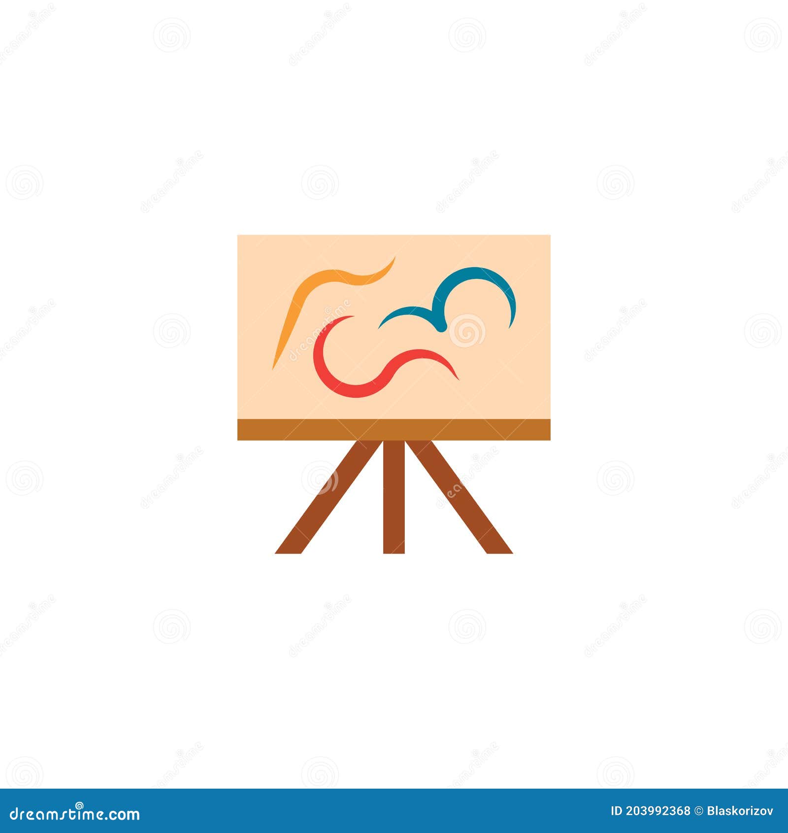 Painting Easel Artist Icon Logo Design Element Stock Vector ...