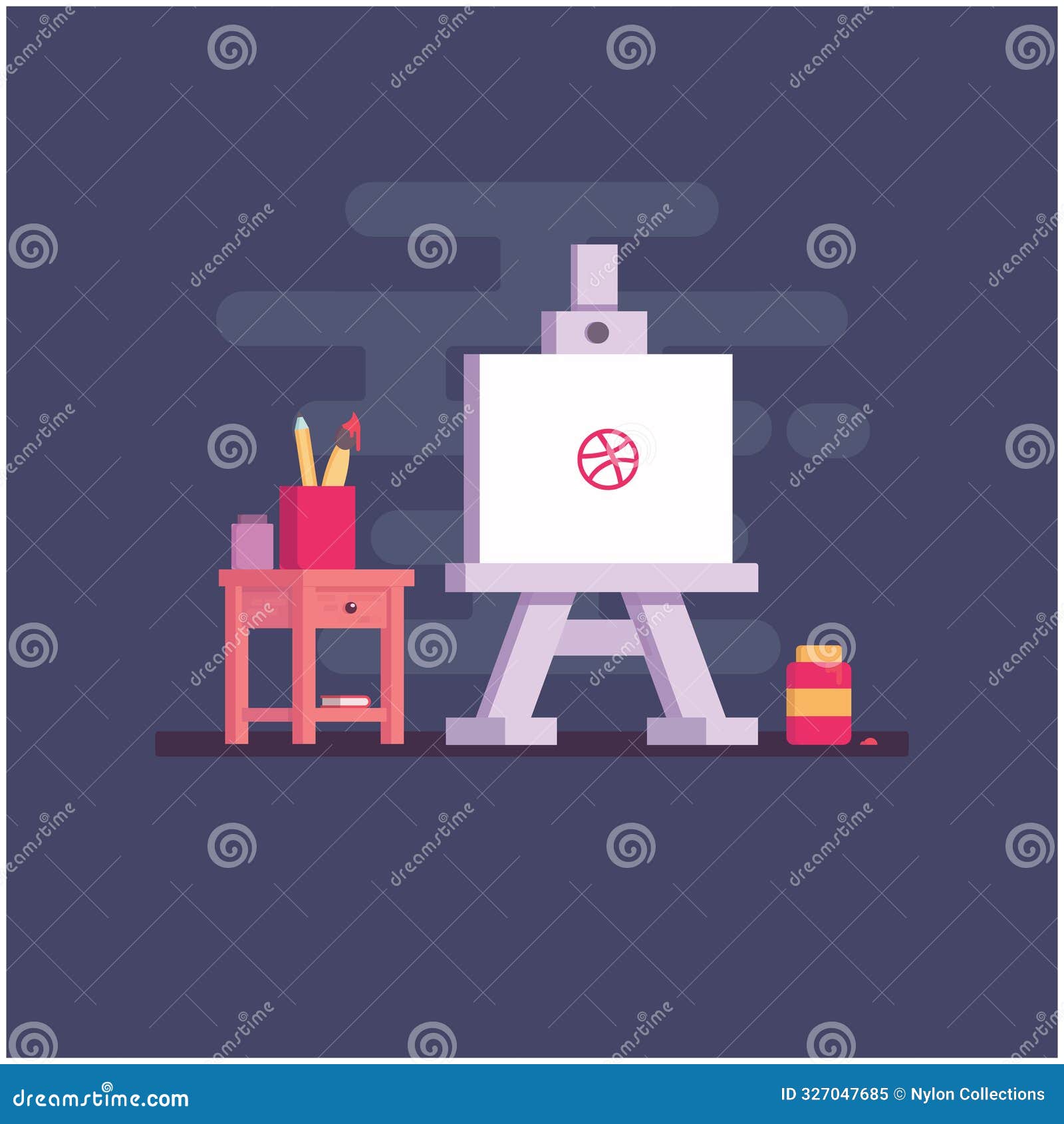 Painting Easel Icon. Flat Illustration of Painting Easel Icon for Web ...