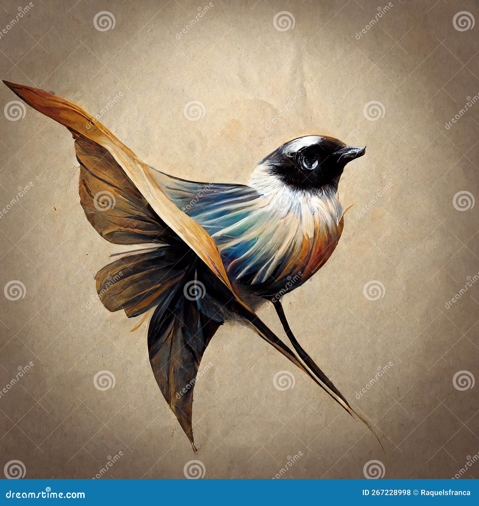 White Fantail Pigeon Bird Watercolor Illustration Hand Painted Royalty ...