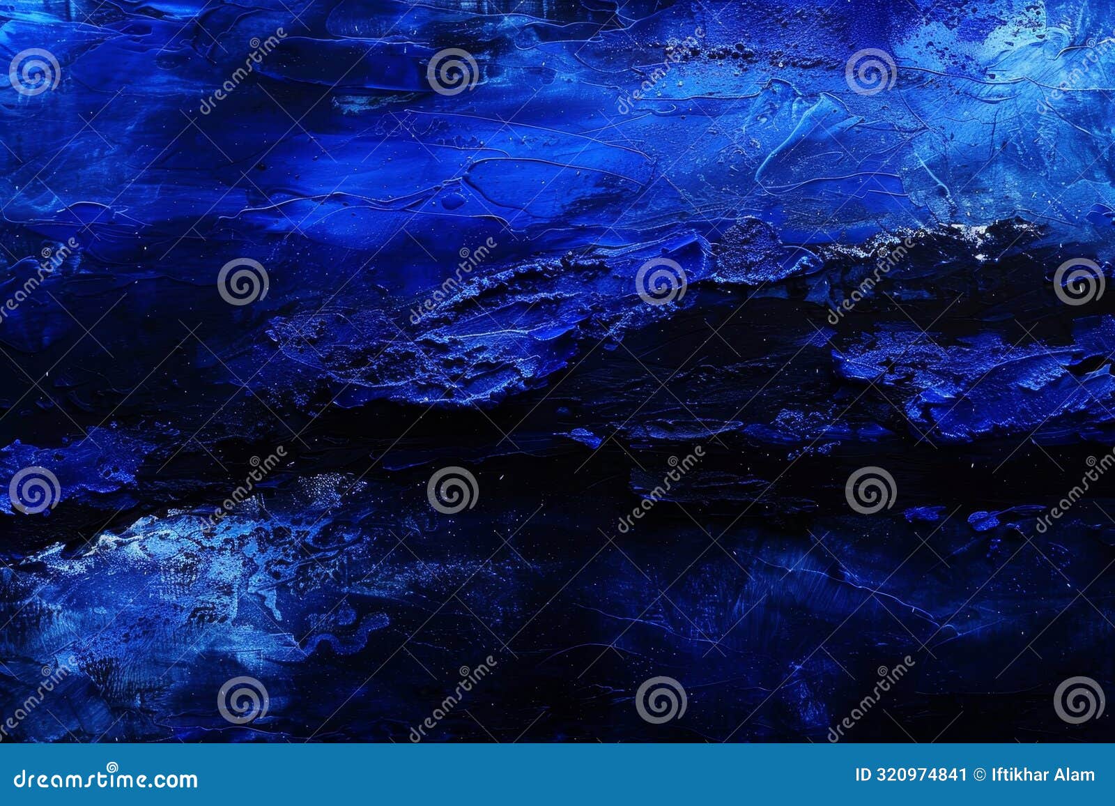 A Painting Featuring Layers of Midnight and Cobalt Colors Merging ...