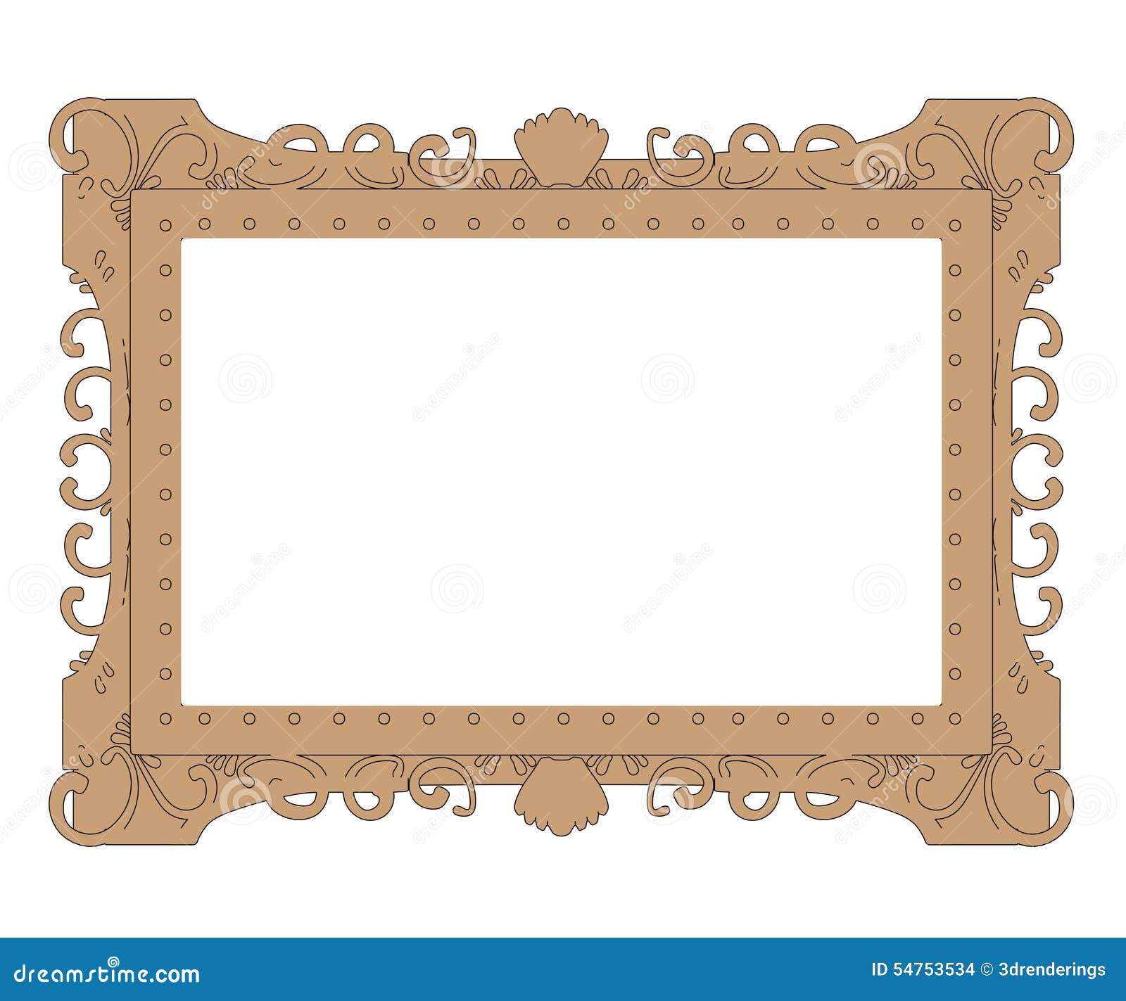Painting frame stock illustration. Illustration of wood - 54753534