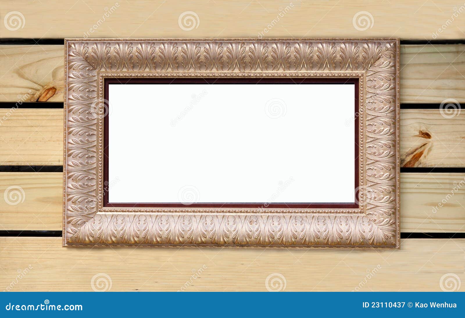 Painting frame on wood stock image. Image of pattern - 23110437