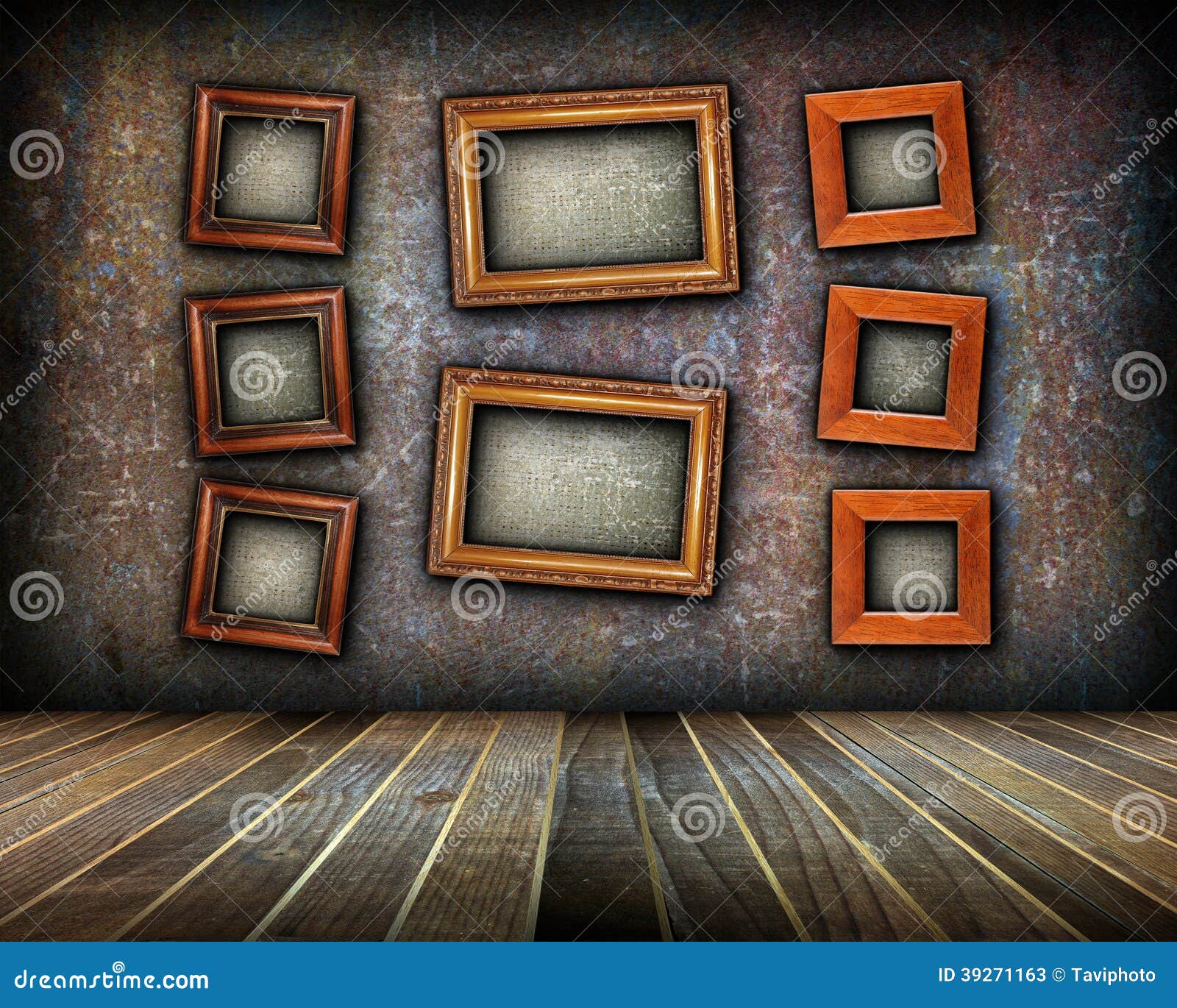 Painting Frames with Blank Canvas Stock Image - Image of decoration ...