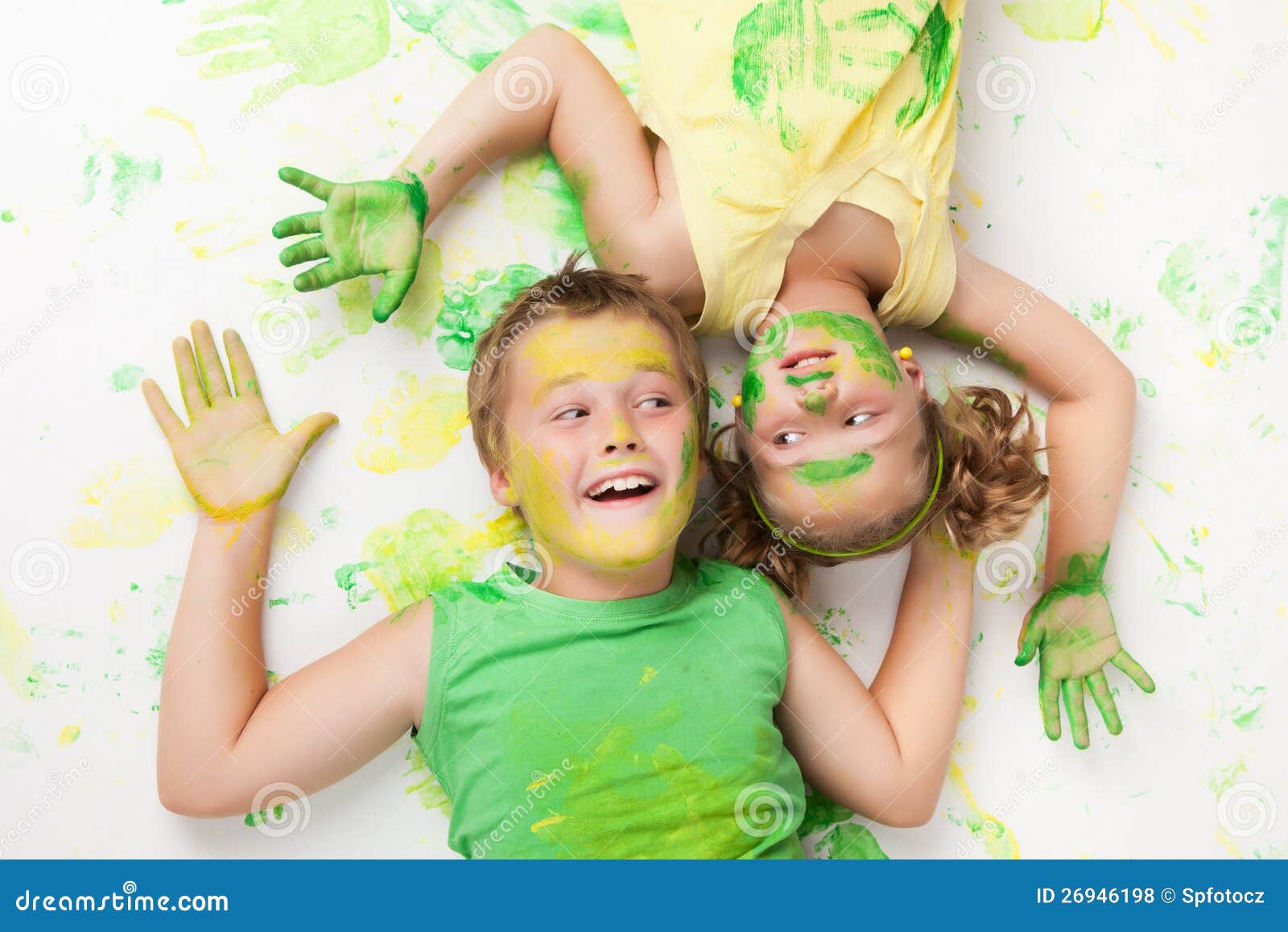 Painting is fun for kids stock photo. Image of colors - 26946198