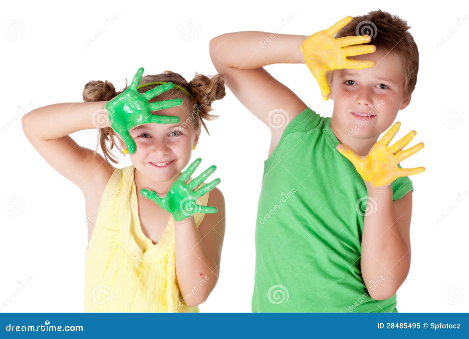 Painting is fun for kids stock image. Image of emotional - 28485495