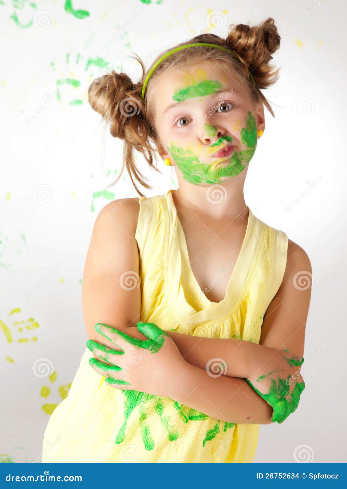 Painting is fun for kids stock photo. Image of face, emotional - 28752634