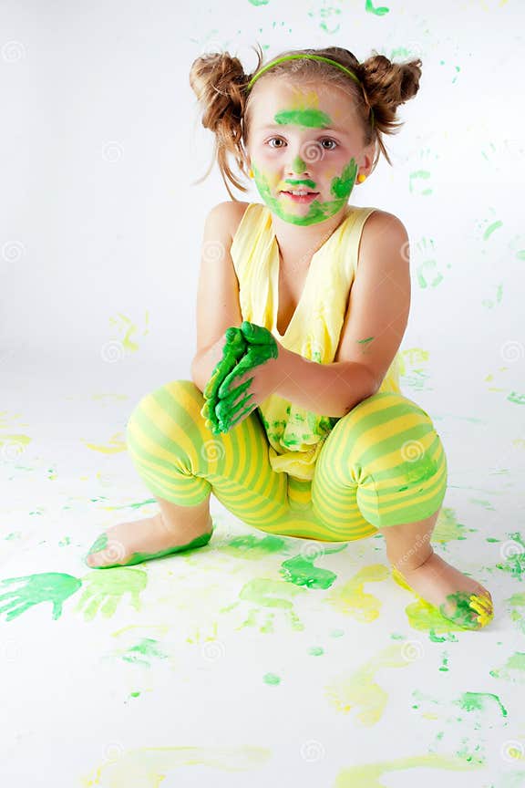 Painting is fun for kids stock image. Image of color - 37758757
