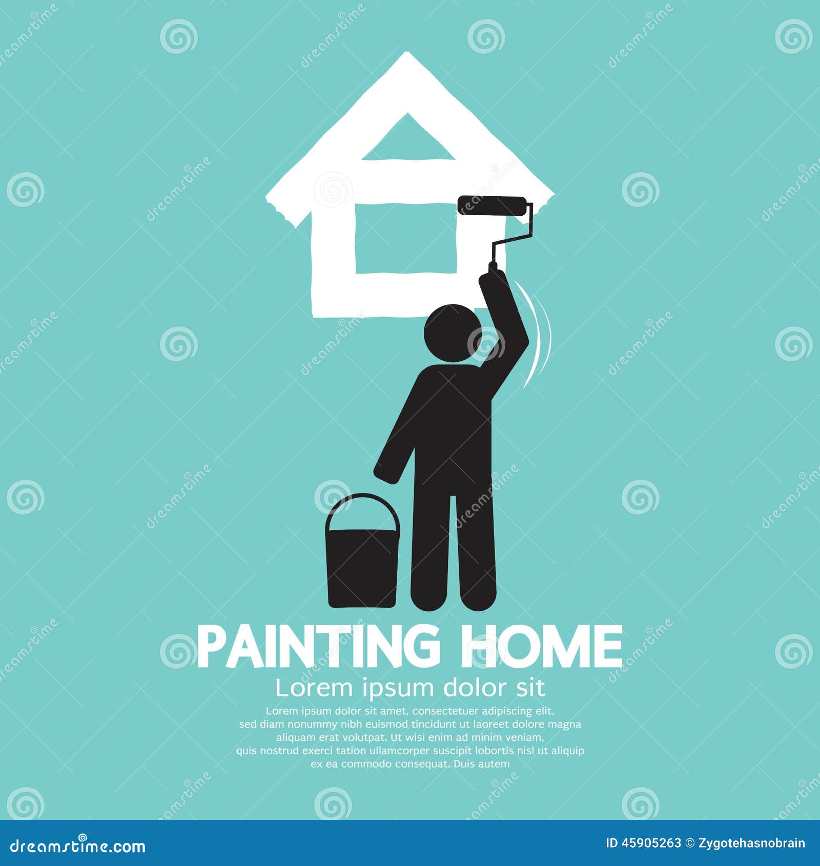 Painting Home Concept stock vector. Illustration of paint - 45905263