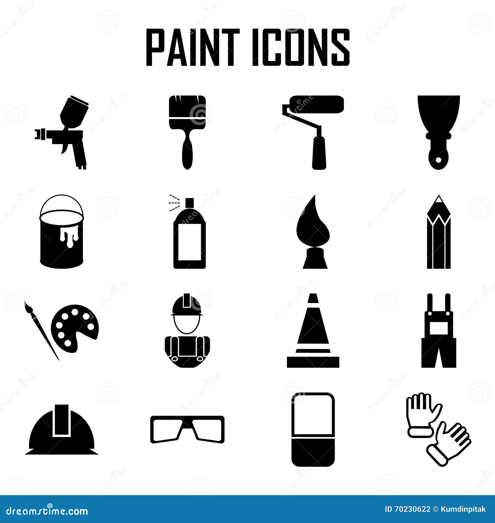 Painting Icons stock illustration. Illustration of industry - 70230622