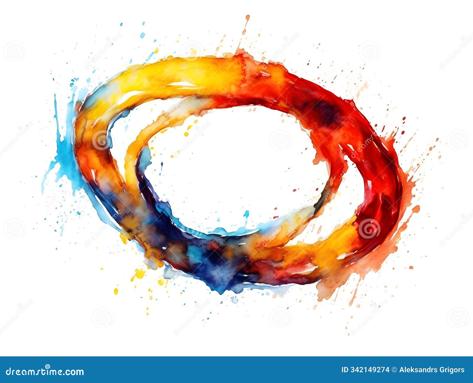 Painting Infinity Symbol on White Background Stock Illustration ...