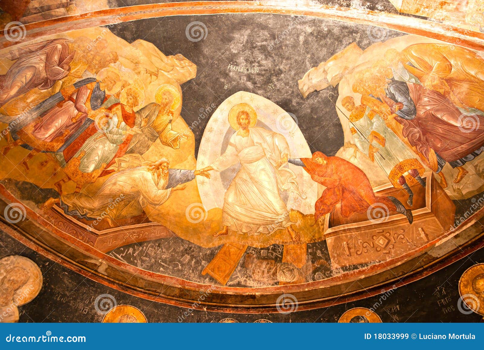 Painting Inside Chora Museum, Istanbul, Turkey. Editorial Stock Image ...