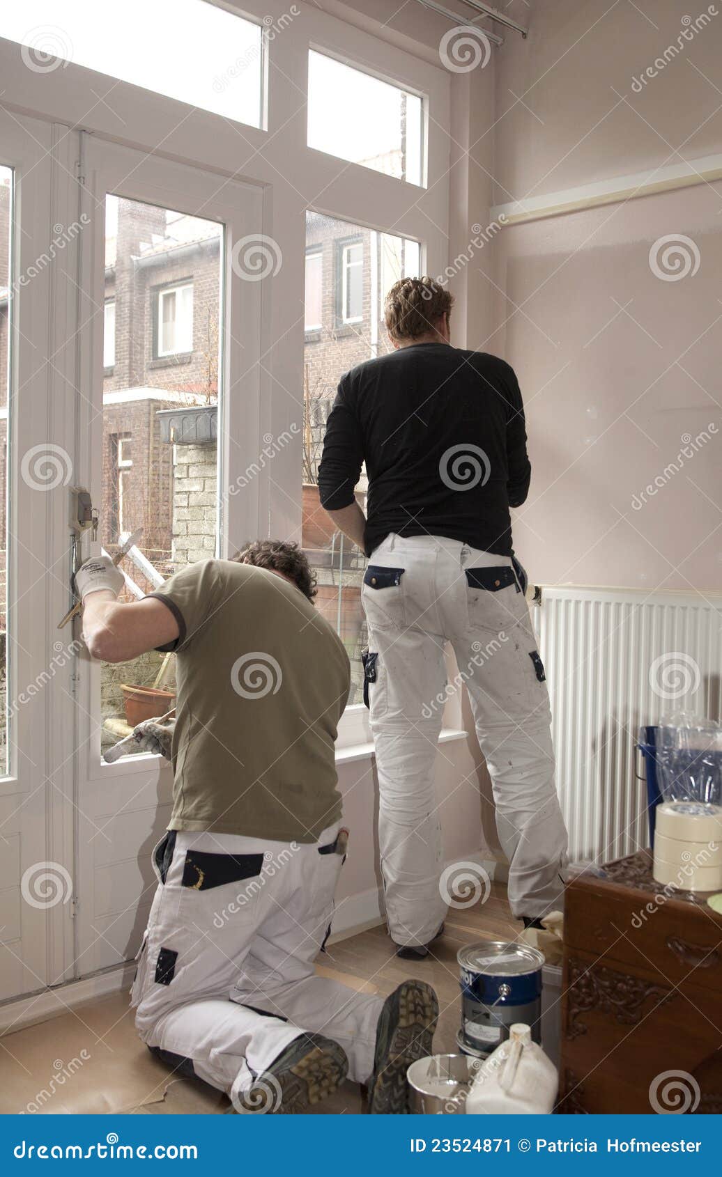 Painting job stock image. Image of construction, concentrating - 23524871