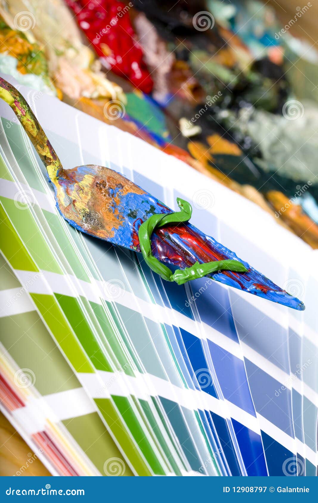 Painting Knife and Color Chart Stock Image - Image of chart, pantone ...