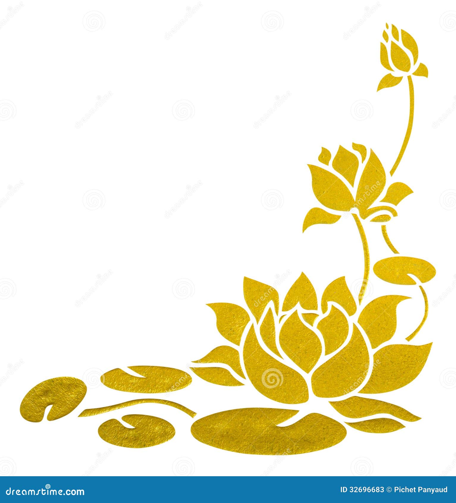 Painting of Lotus with Clipping Path Stock Image - Image of painting ...