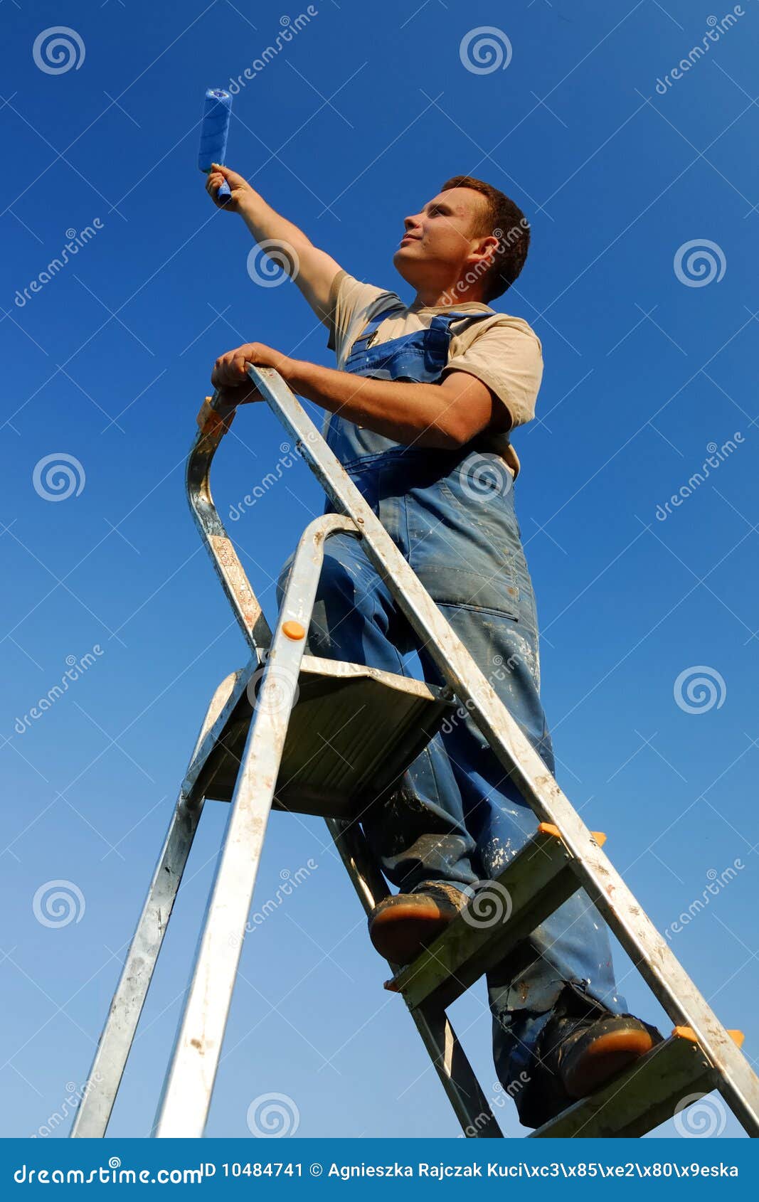 Painting man stock image. Image of painting, paintbrush - 10484741