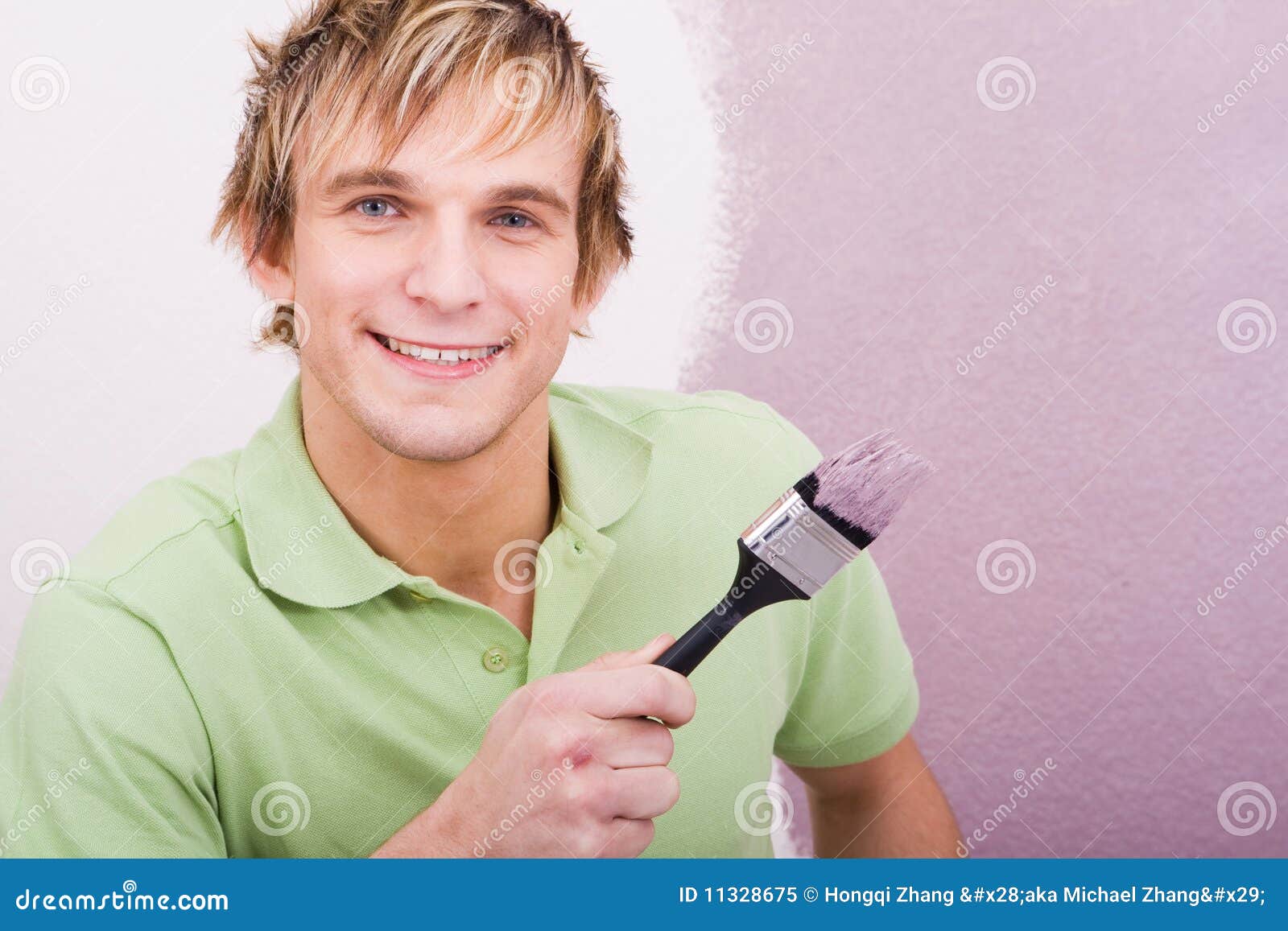 Painting man stock image. Image of copyspace, decorate - 11328675