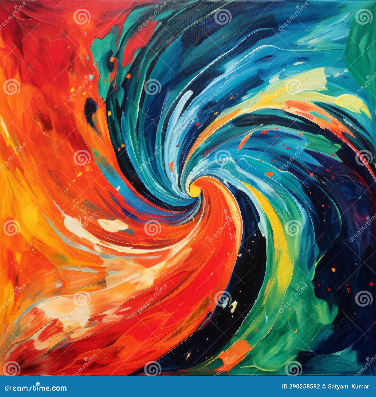 Painting of Multi Color Paint Generative AI Stock Illustration ...