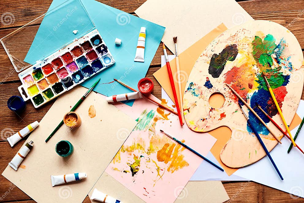 Painting objects stock photo. Image of occupation, creative - 66009746