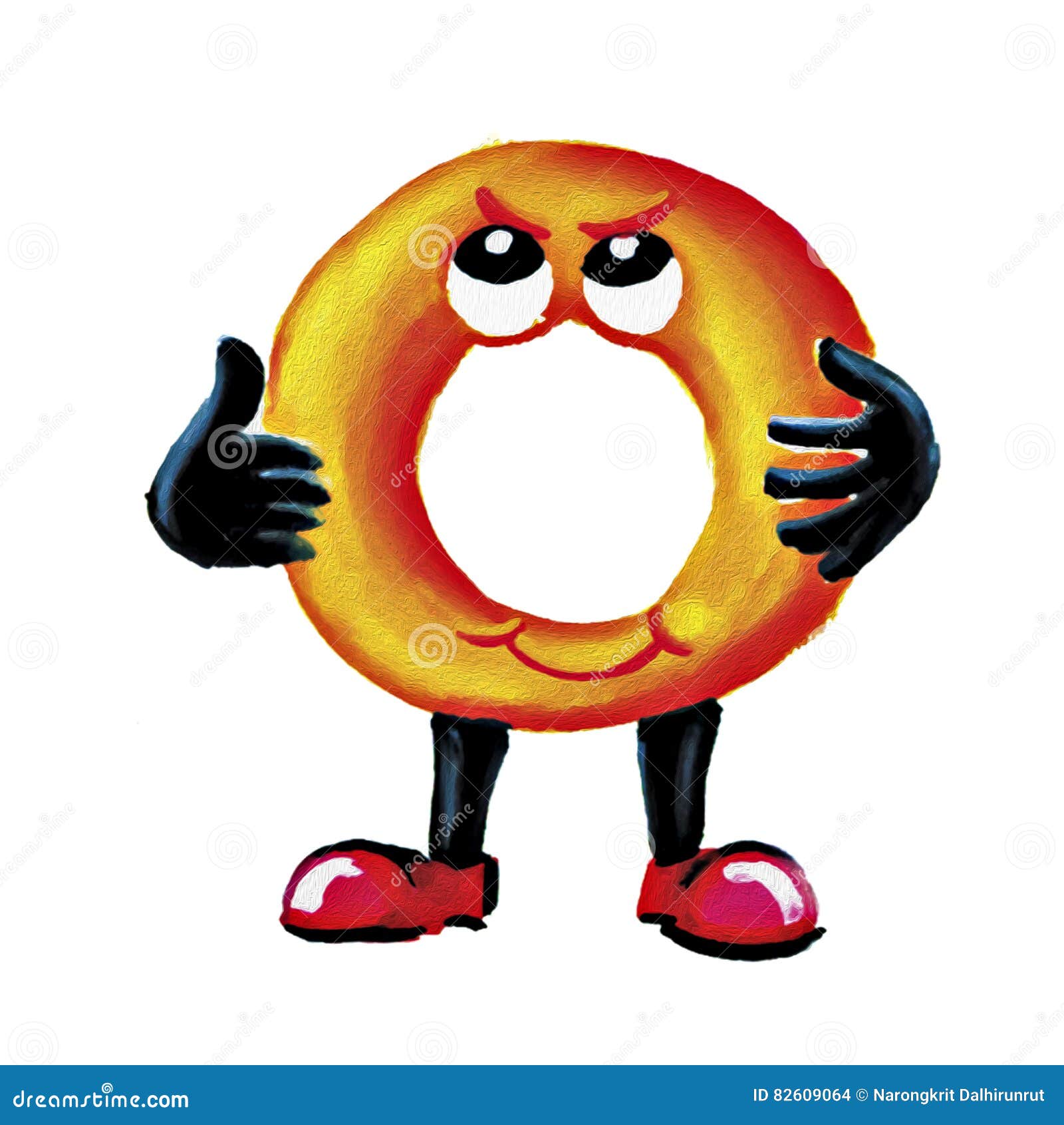 Painting Onion Fried Character Stock Illustration - Illustration of ...