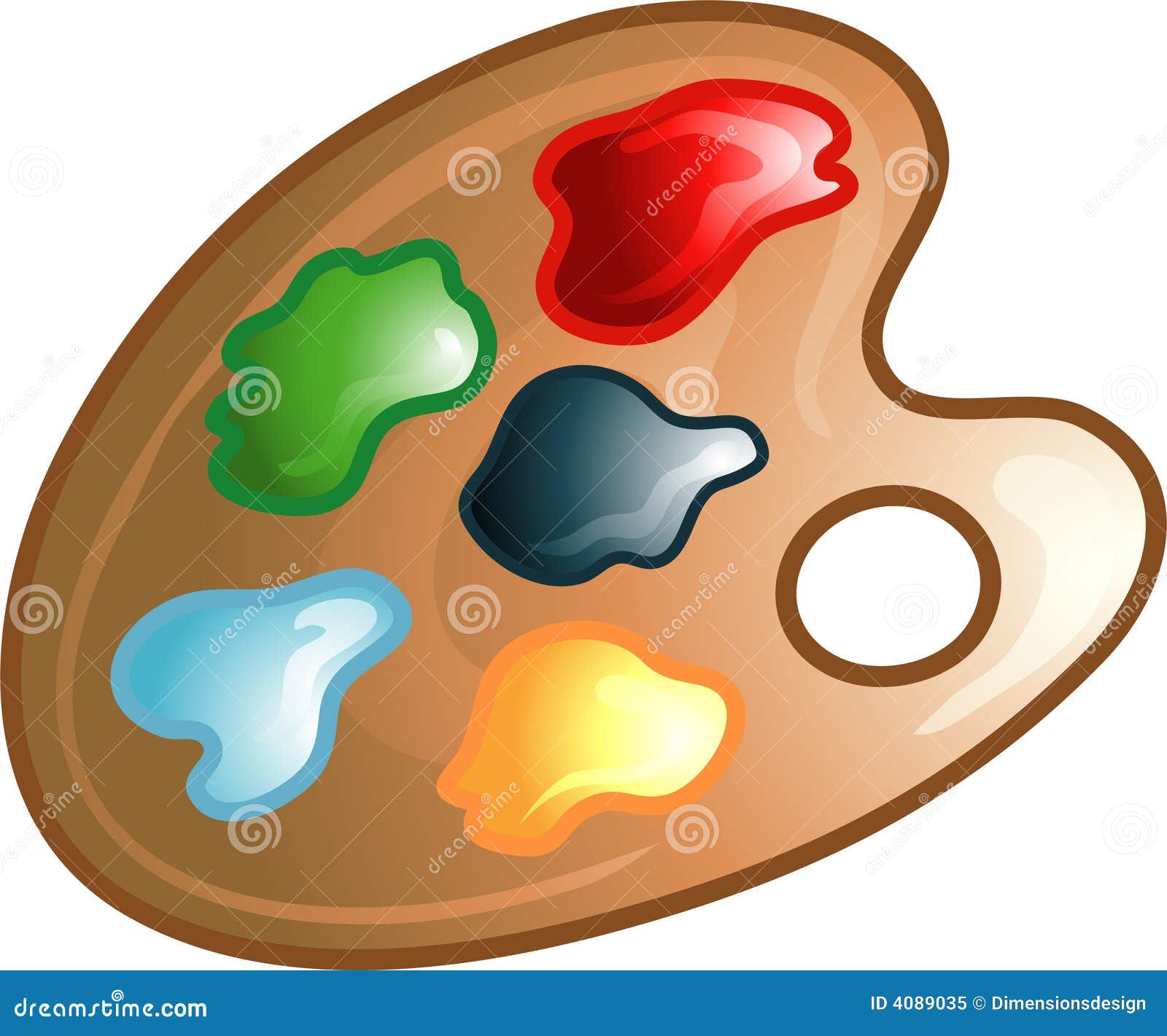 Painting Palette Icon or Symbol Stock Vector - Illustration of paint ...