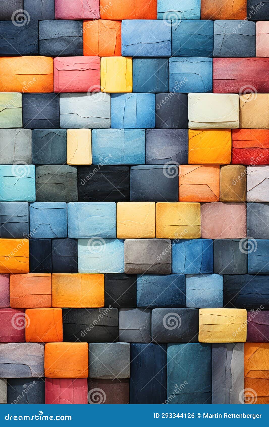 Painting of a Pattern Done with Warm and Cold Colors Stock Illustration ...