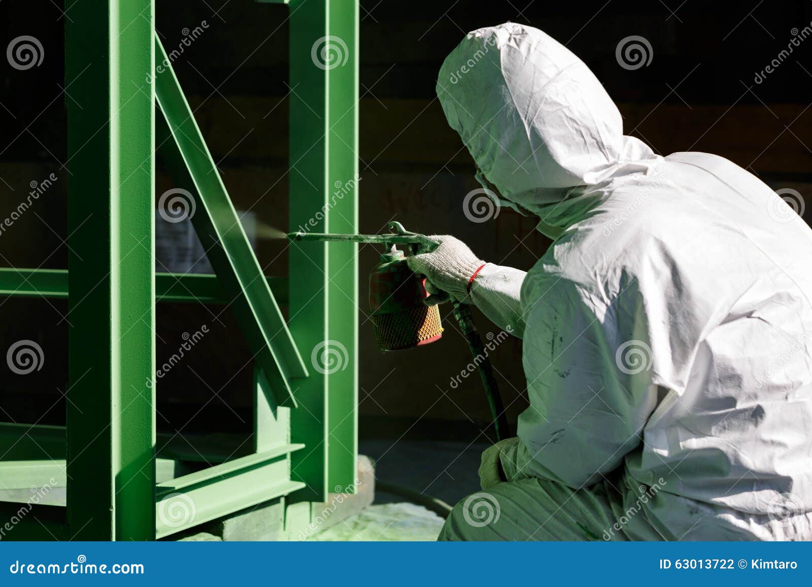 Painting Process by Spray Gun Stock Photo - Image of spot, paint: 63013722